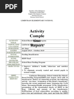 Aves - Accomplishment Report in School Based Feeding Program | PDF ...