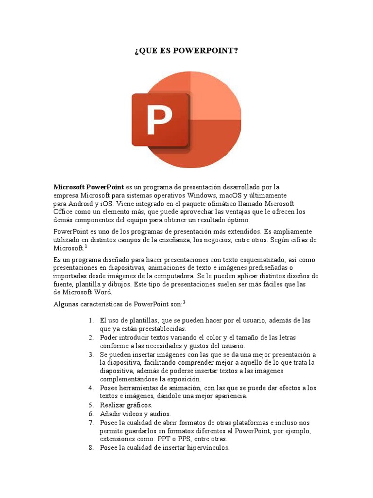 Que Es Powerpoint | PDF | Microsoft PowerPoint | Informática