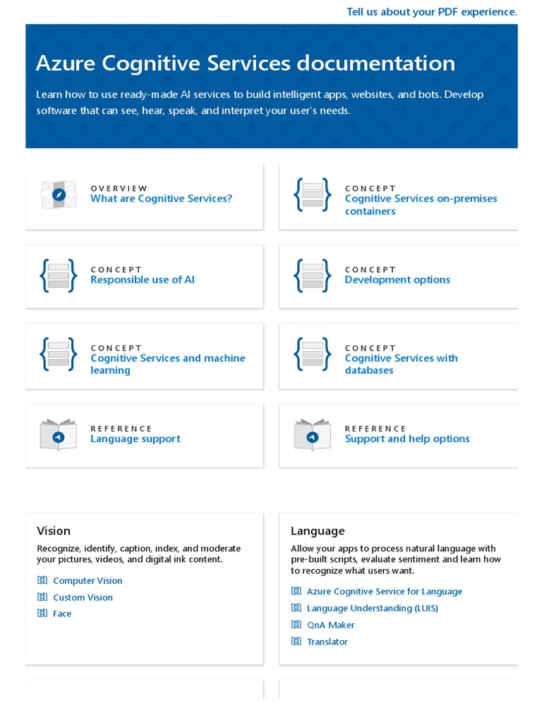 Azure Cognitive Services | PDF | Microsoft Azure | Artificial Intelligence