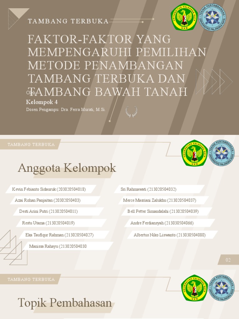 Tambang Terbuka PPT KEL 4 | PDF