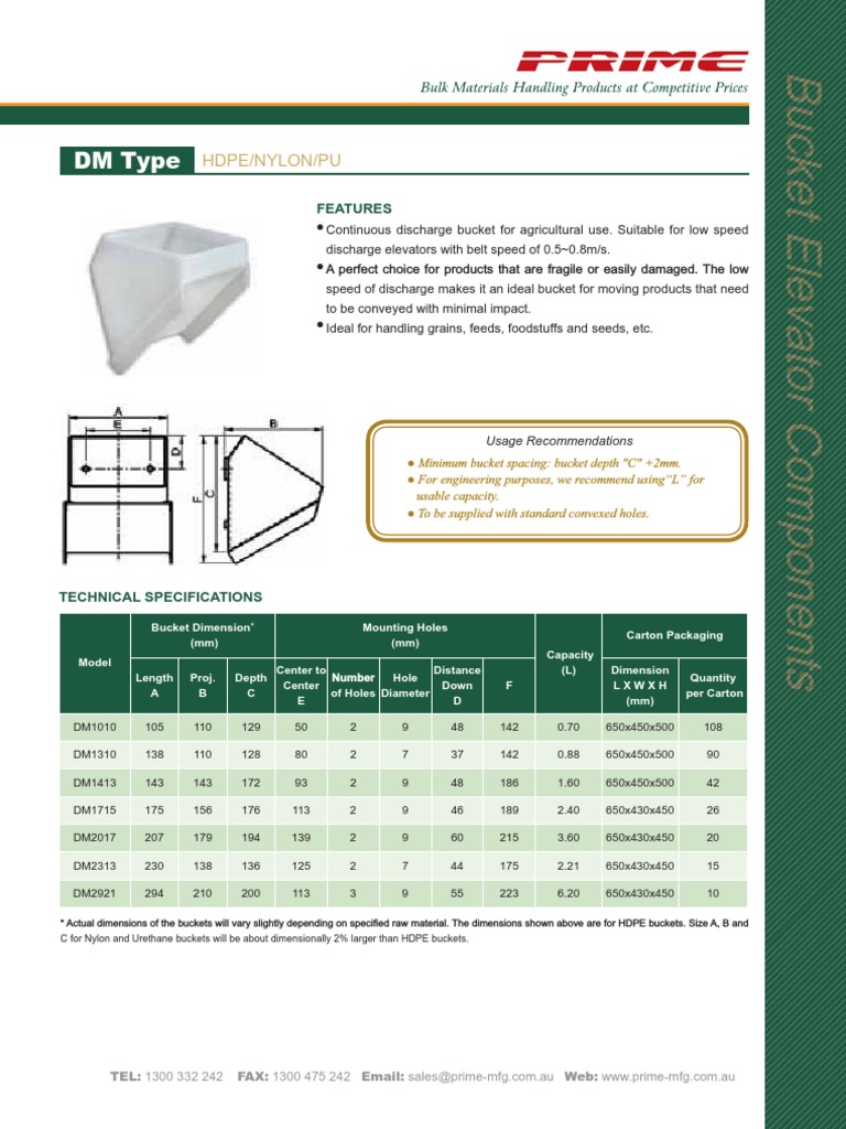 BUCKET - DM Type Elevator SANWEI | PDF | Building Materials ...