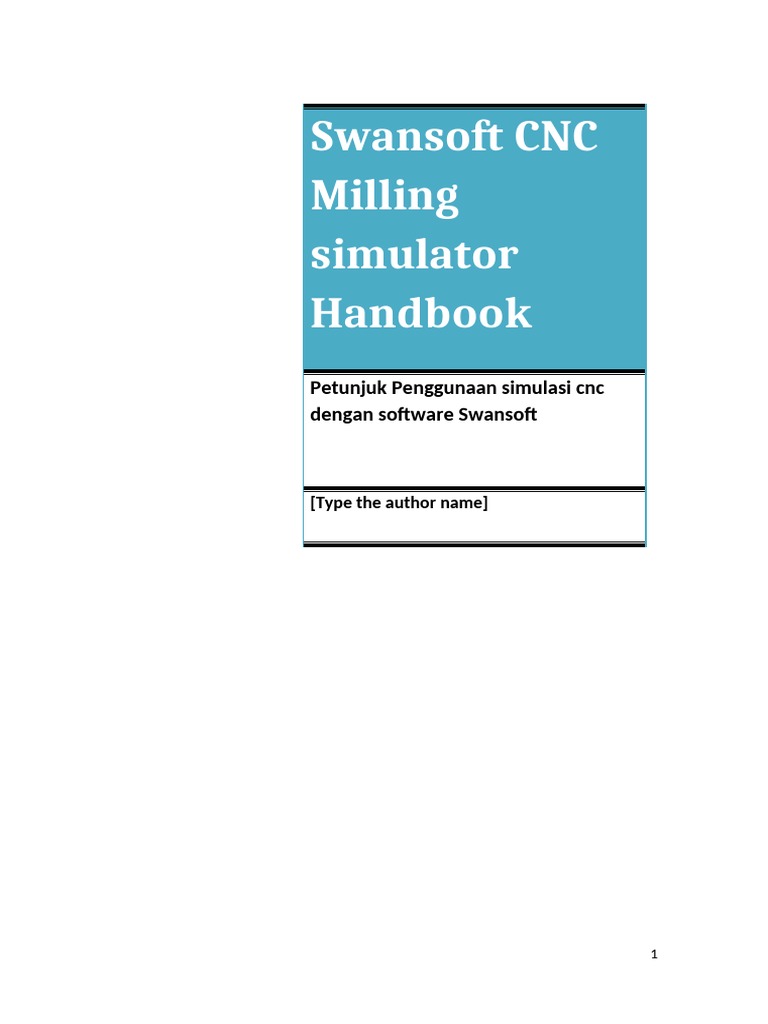 Swansoft CNC Milling Simulator Handbook | PDF | Komputer