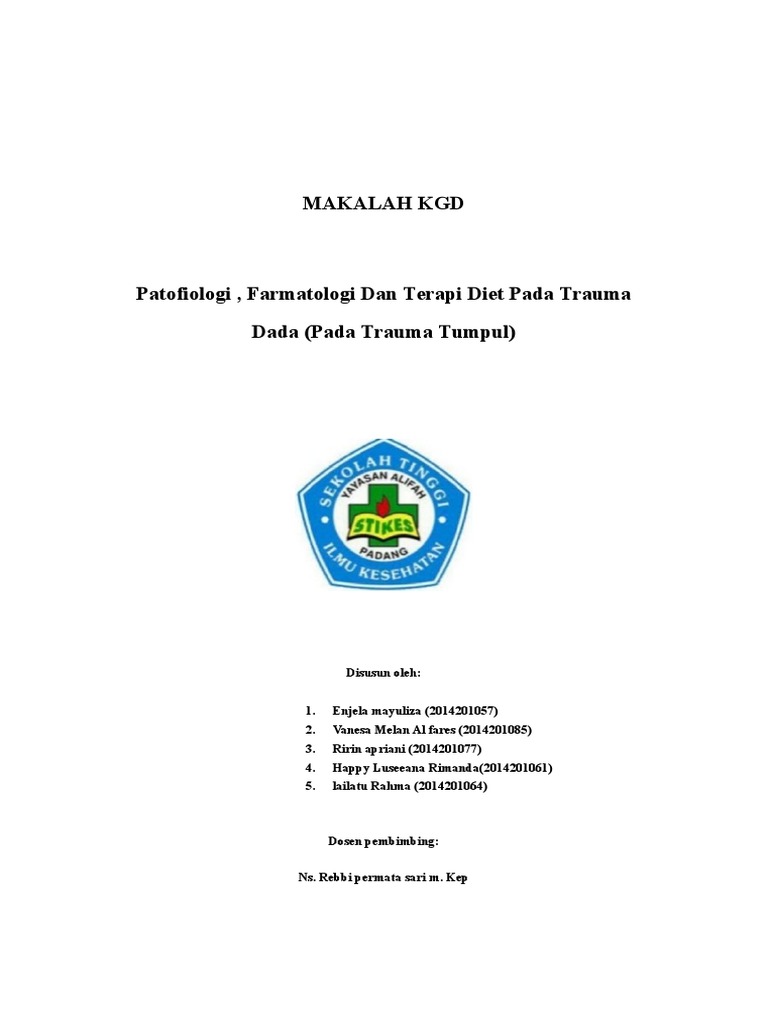 Makalah KGD Kel 5 | PDF | Kesehatan Holistik | Pengembangan Diri