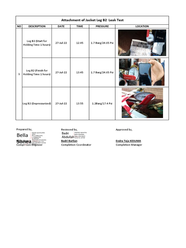 Report Attachment Jacket Leg B2 | PDF