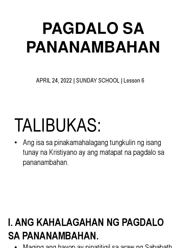 Lesson 3 - Sunday School | PDF | Religion & Spirituality