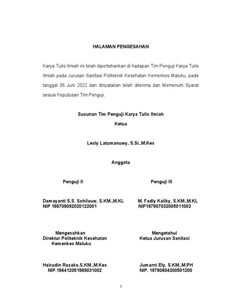 Daftar Isi KTI | PDF | Sains & Matematika