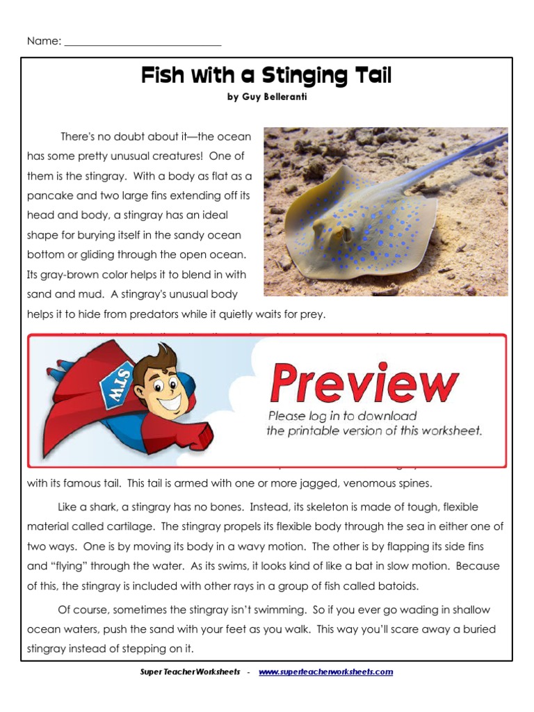 4th Fish With A Stinging Tail | PDF | Sharks | Predation