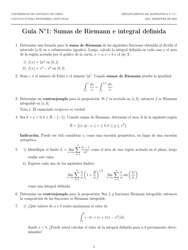 Cal2 Gu As I 2023 PDF | PDF | Integral | Análisis matemático