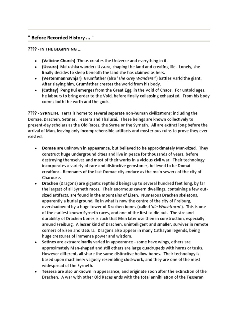 7th Sea Timeline | PDF | Crusades