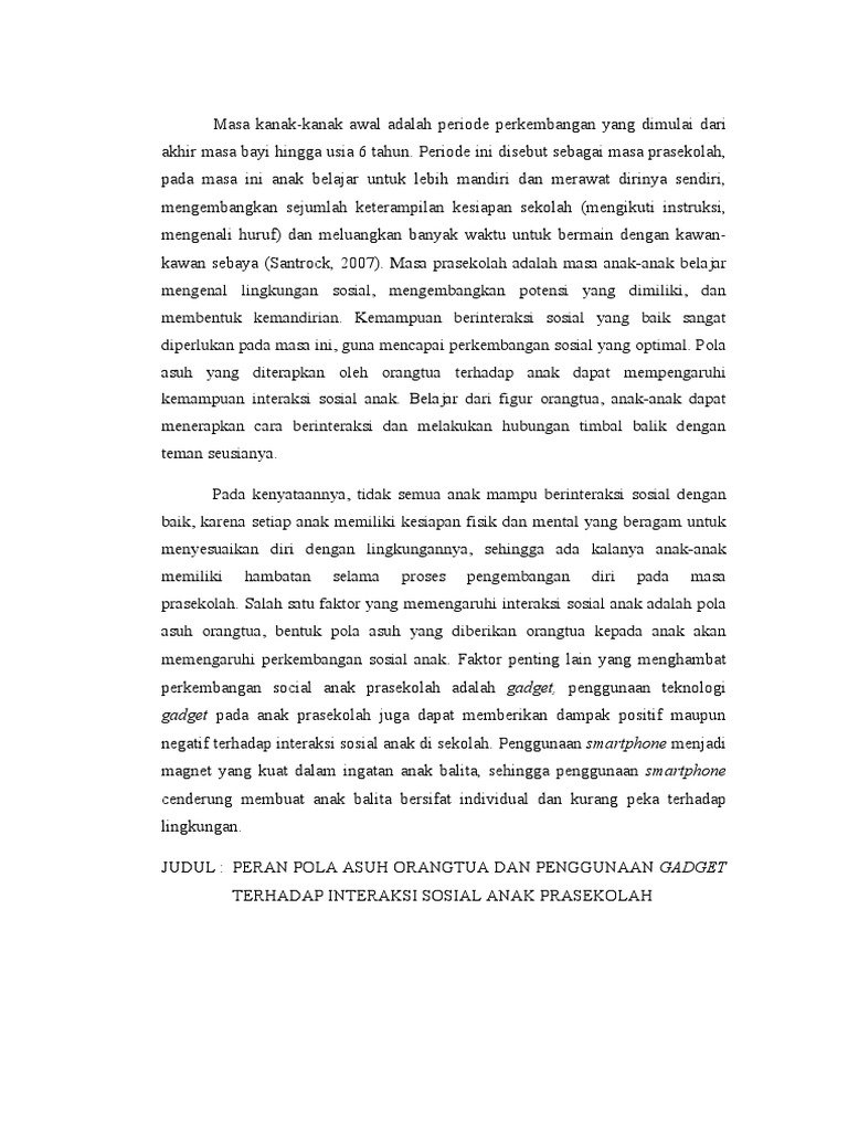 Latar Belakang Kti Ardhea | PDF