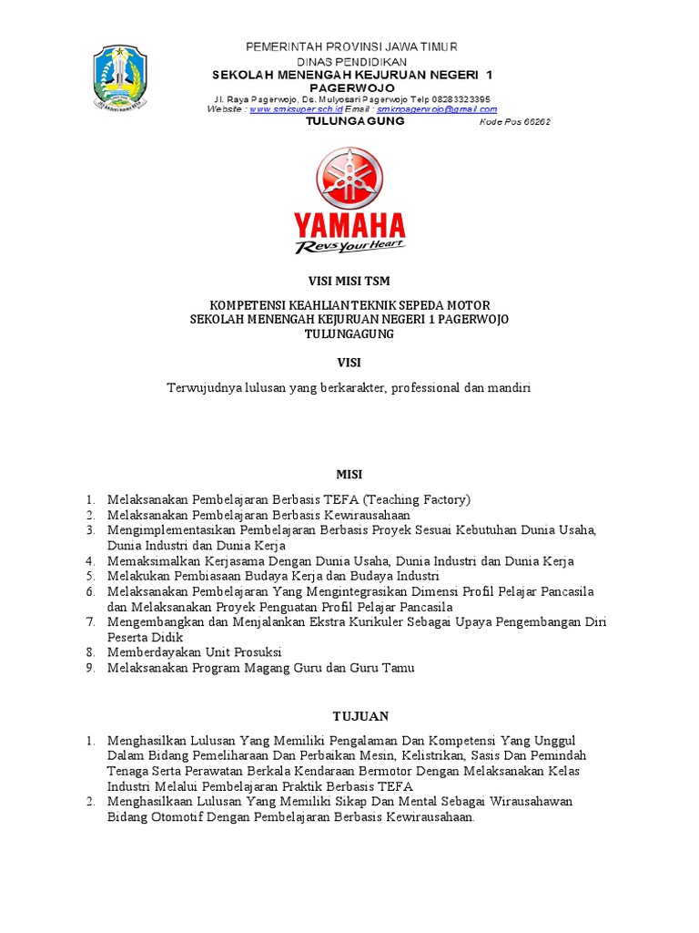 Visi Misi Konsi Jadi | PDF