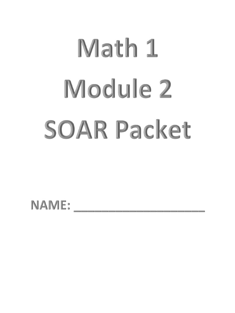 Math 1 Module 2 SOAR Packet PDF | PDF | Function (Mathematics) | Mathematics