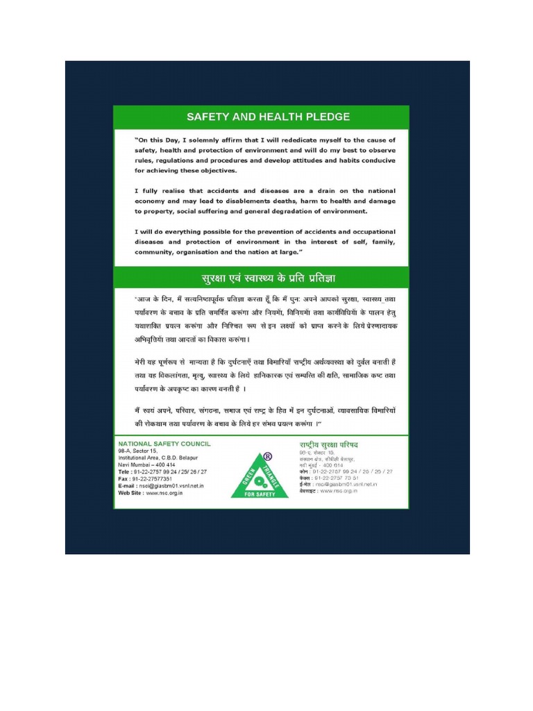 Safety Pledge | PDF