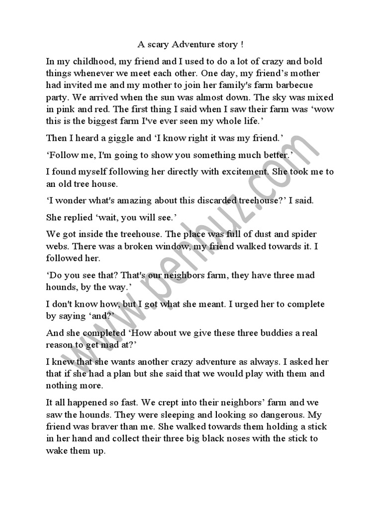 A Scary Adventure Story | PDF