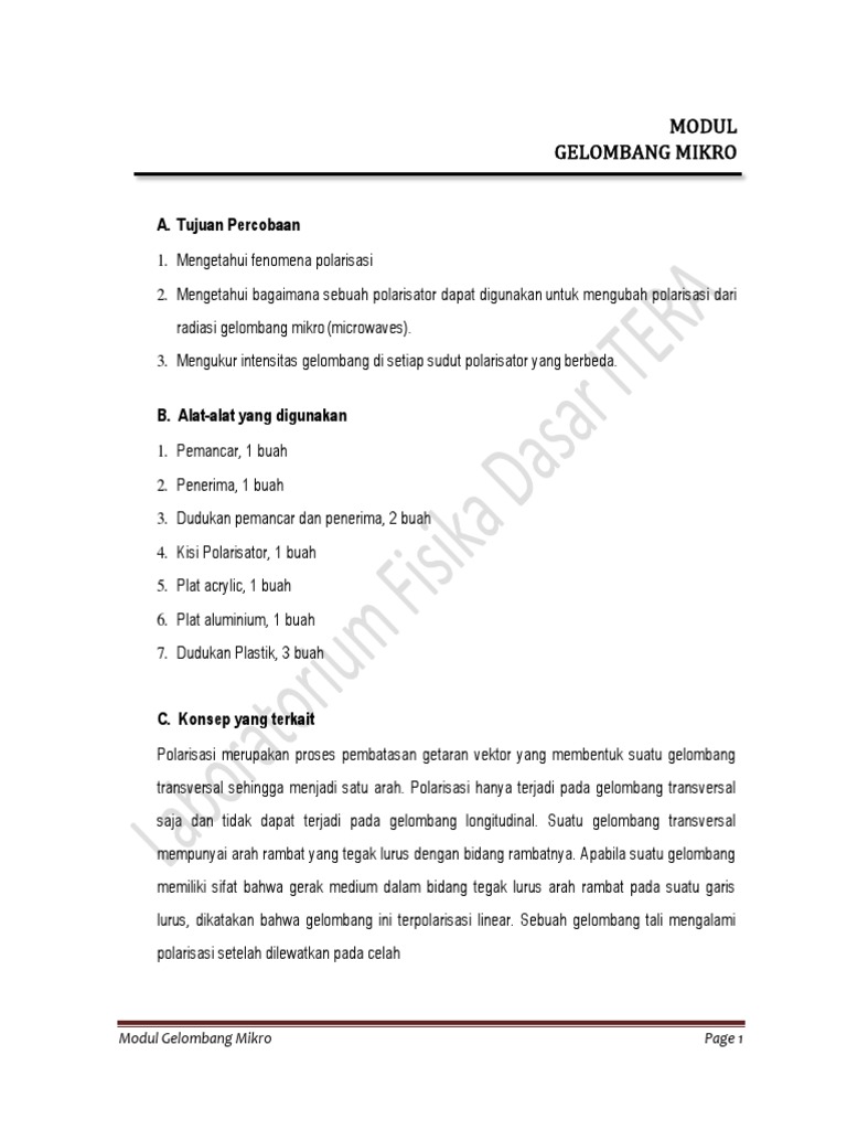 Modul Gelombang Mikro | PDF