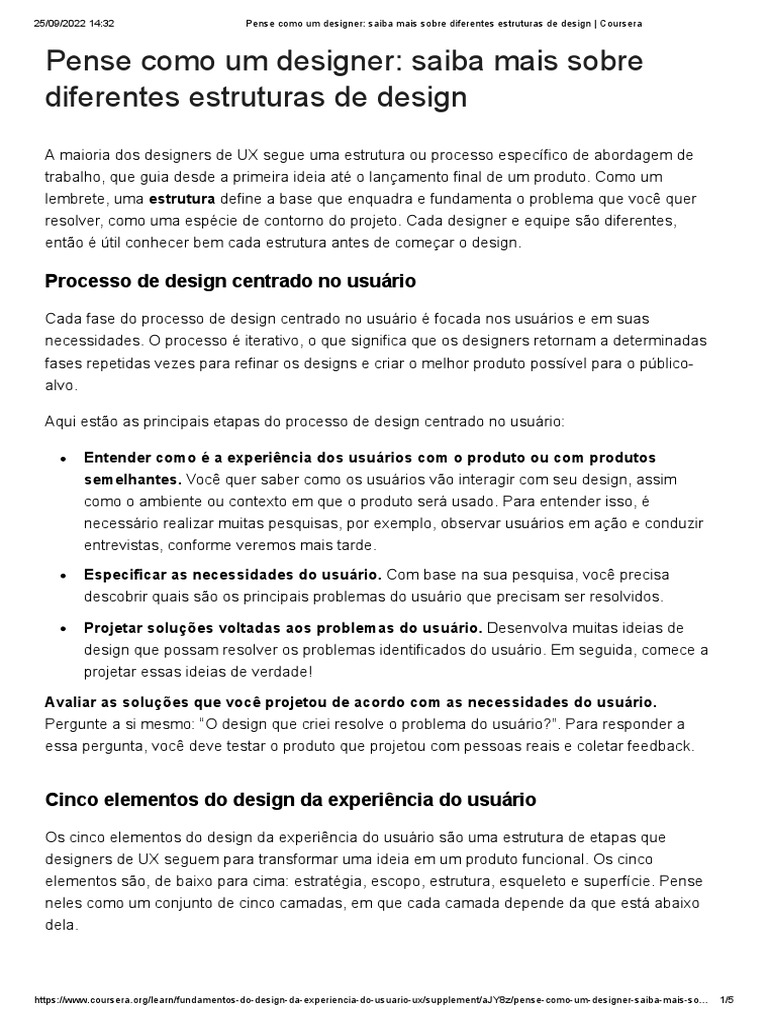 Estruturas de Design para UX | PDF | Experiência de usuário | Esboço