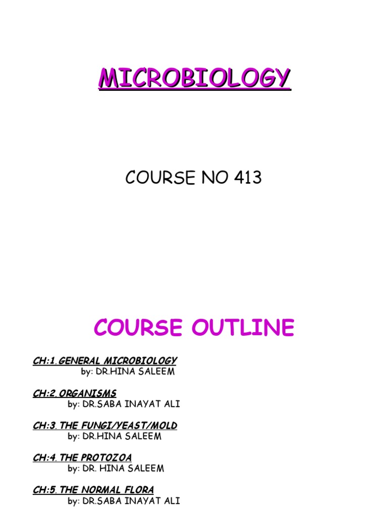 Microbiology Lecture 1 | PDF | Microbiology | Microorganism