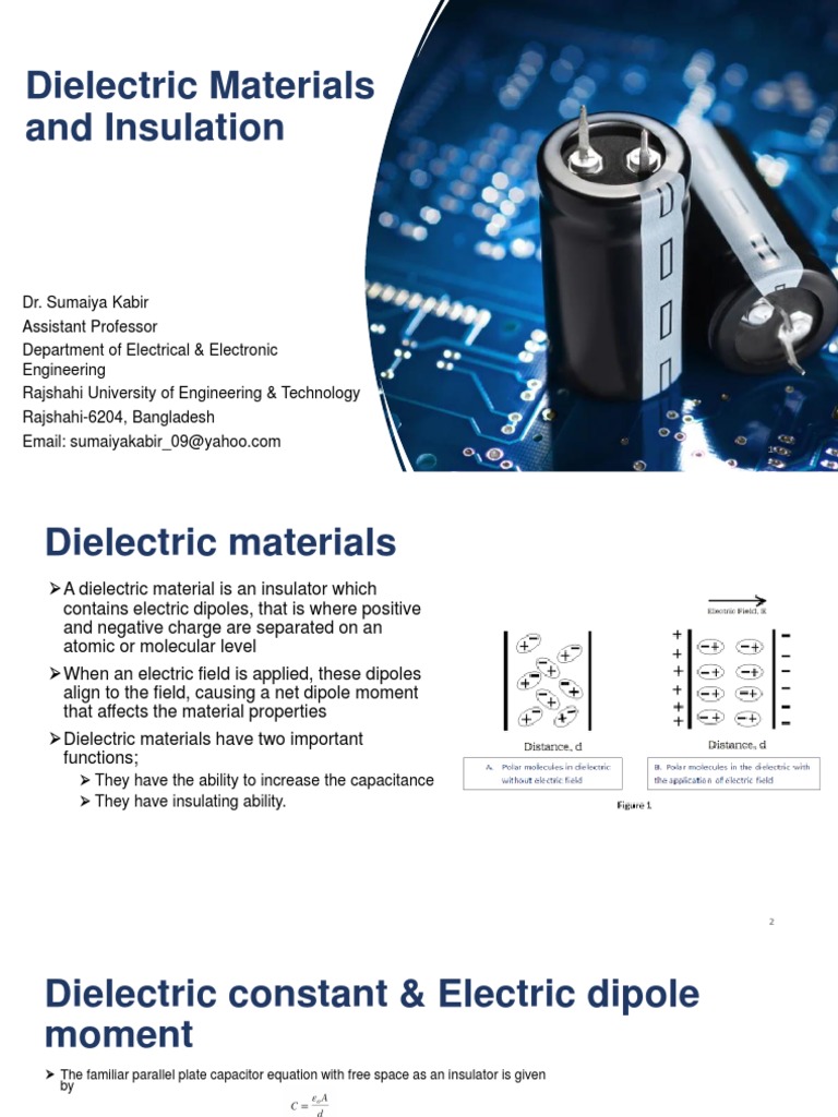 Dielectric Materials and Insulation | PDF | Dielectric | Electrical Breakdown