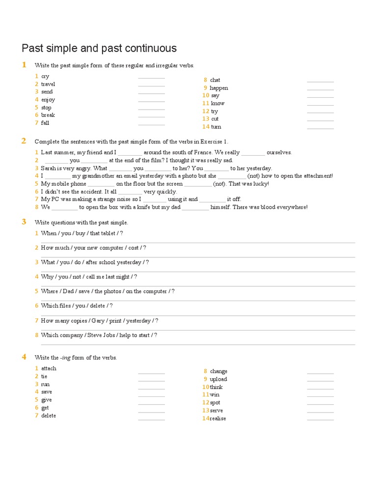 Past Simple and Continuous. GRAMMAR. | PDF | Language Arts & Discipline