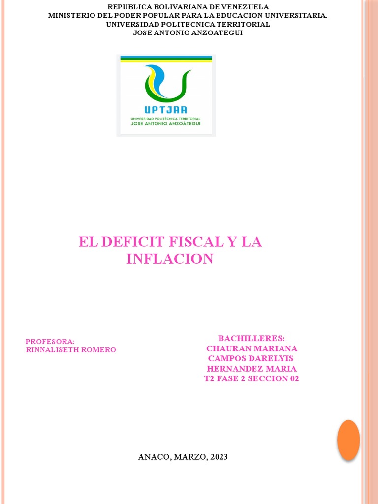 Déficit Fiscal y su Impacto en Venezuela | PDF | Inflación | Precios