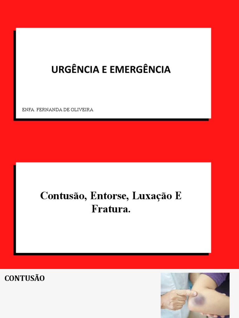 Lesões: Contusões, Entorses e Luxações | PDF | Remédio | Medicina Clínica