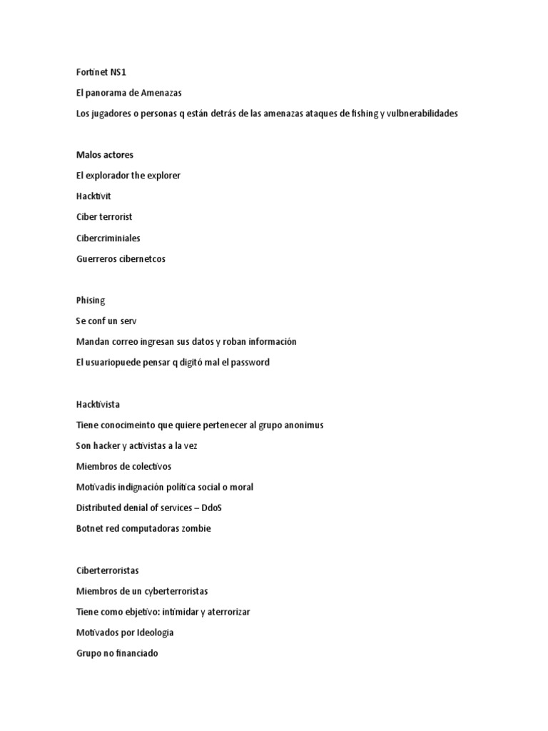 Fortinet NS1 | PDF | Suplantación de identidad | Edad de información