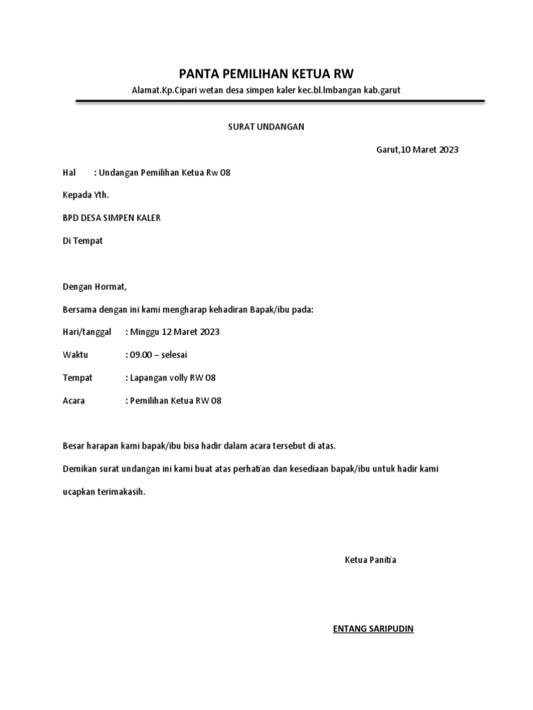 Undangan BPD | PDF