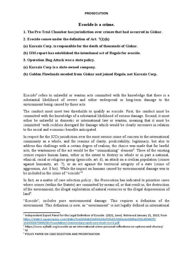 Ecocide Is A Crime | PDF | Crimes Against Humanity | Crimes