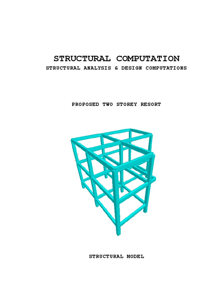 Proposed-Two-Storey-Resort-Structural-Analysis (1) D | PDF | Structural Engineering | Materials