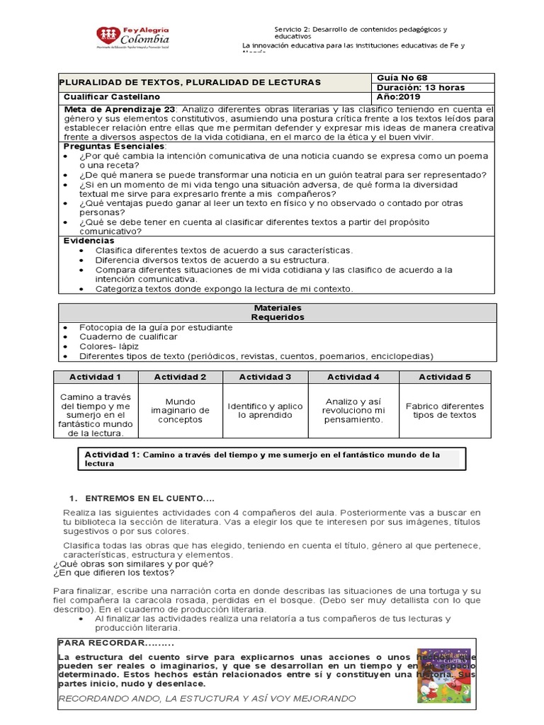Meta 23 Guía 68 | PDF | Science | Miguel De Cervantes
