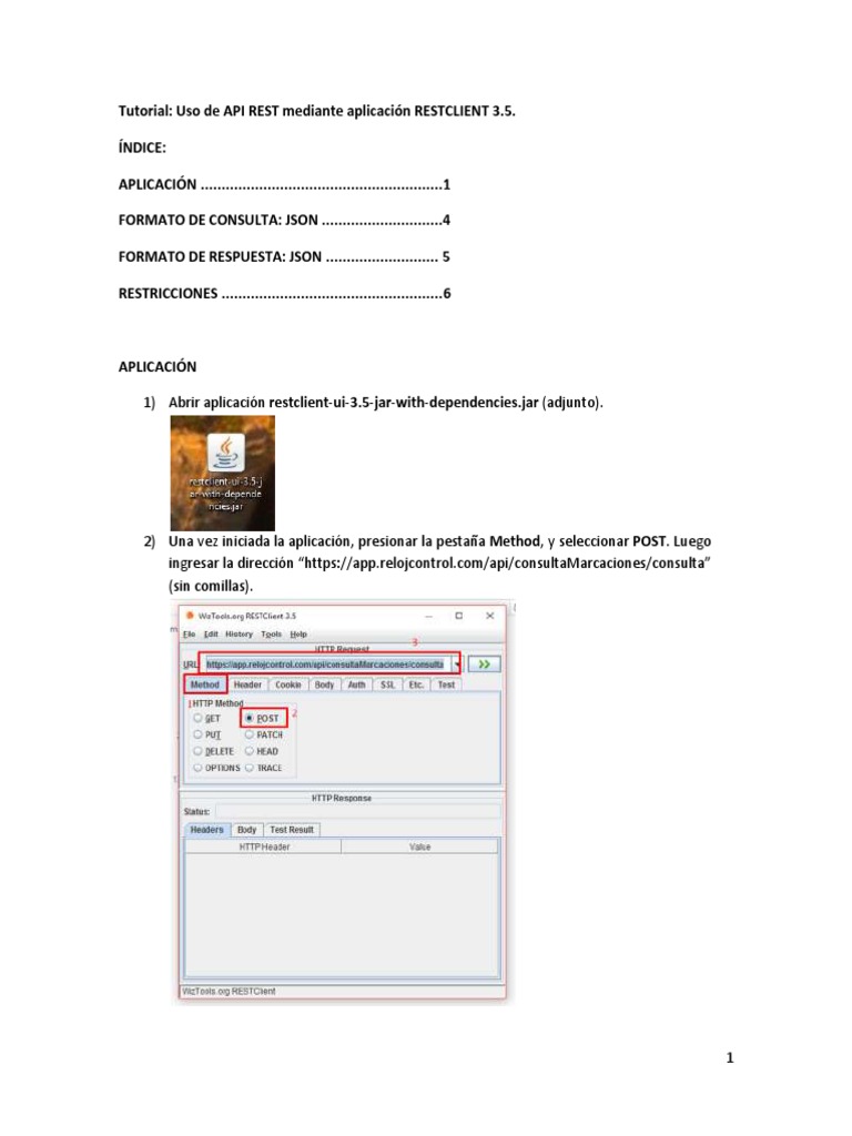 Tutorial API Relojcontrol | PDF | Ingeniería Informática | Desarrollo de software