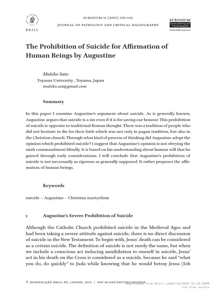 Scri Article p135 - 14 PDF | PDF | Augustine Of Hippo | Ten Commandments