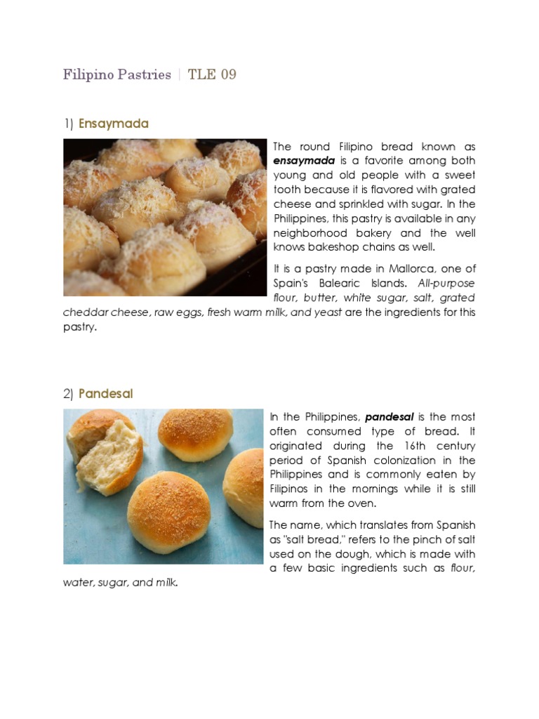 Filipino Pastries | PDF | Cakes | Baked Goods