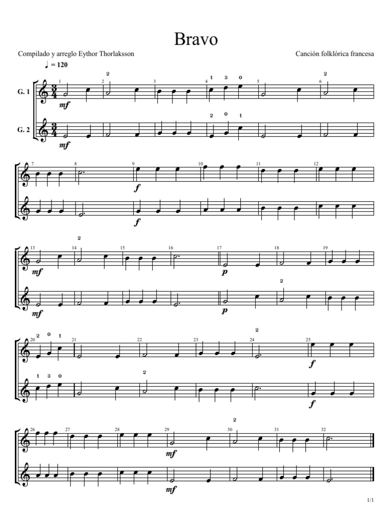 Bravo full score | PDF