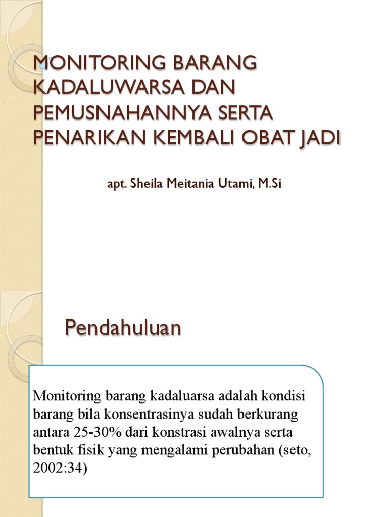 11-Stabilitas Produk Penarikan Kembali Produk Jadi | PDF