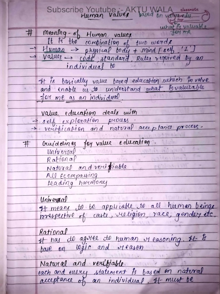 Complete Uhv Notes With Questions Pdf Pdf