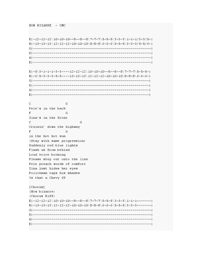How Bizarre | PDF