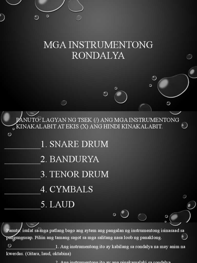 Mga Instrumentong Rondalya | PDF