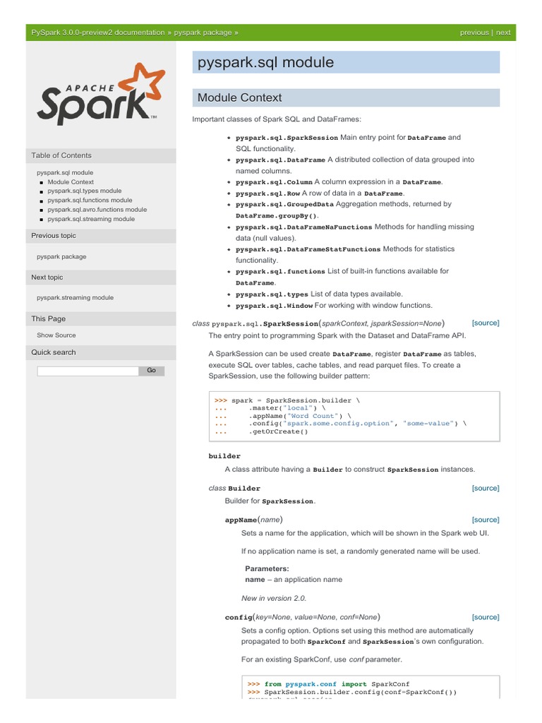 Pyspark - SQL Module | Download Free PDF | Apache Spark | Table (Database)