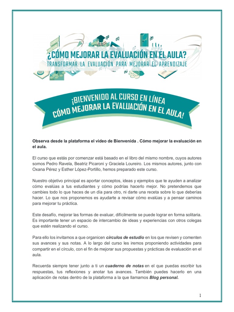 Como Mejorar La Evaluacion | PDF | Evaluación | Aprendizaje