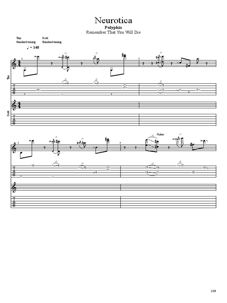 Neurotica Guitar Tabs for Polyphia | PDF
