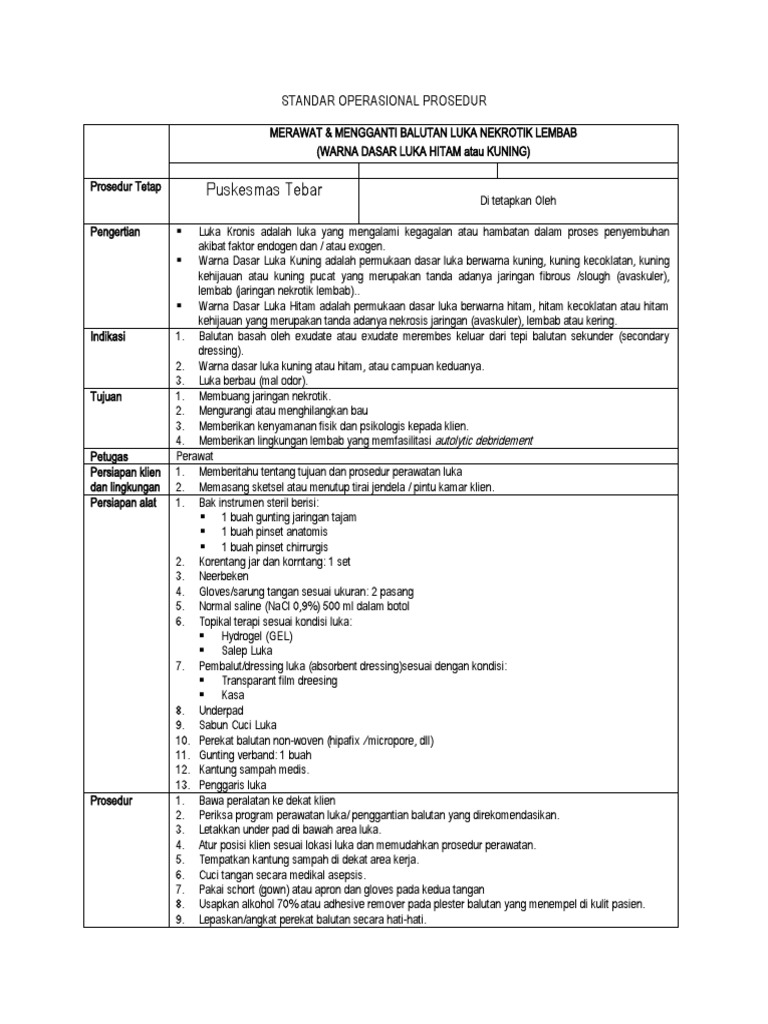 Sop Wound Care | PDF