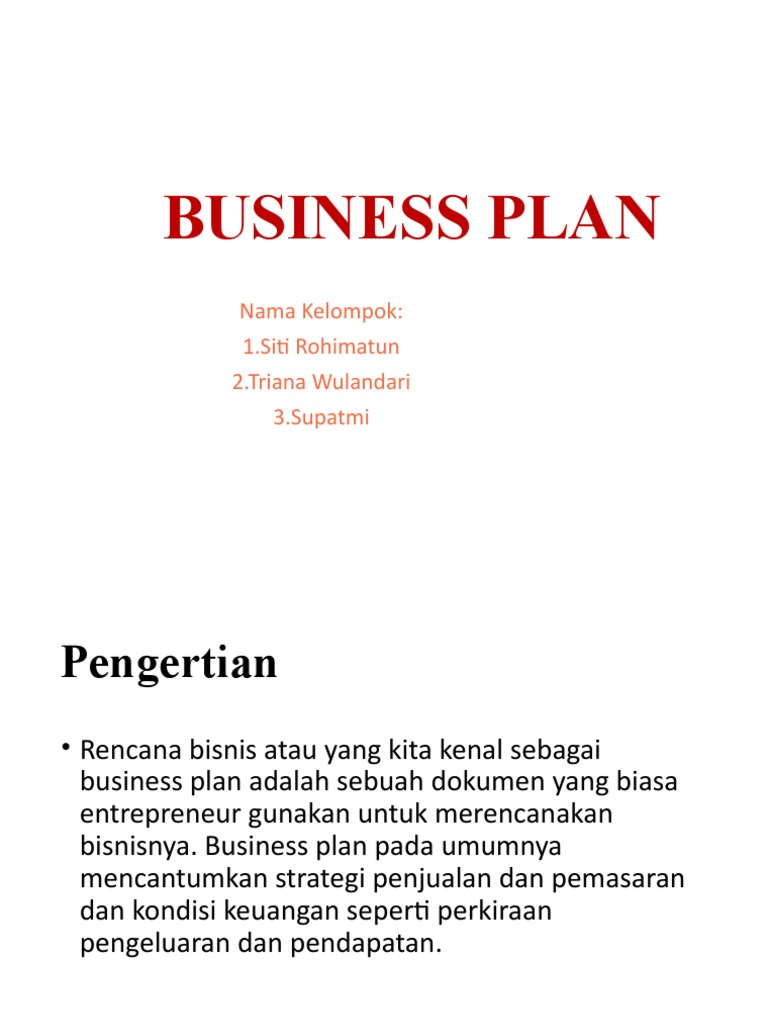 Presentasi Business Plan | PDF