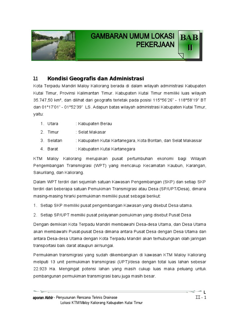 Bab II Gambaran Umum Lokasi Pekerjaan (Oke) | PDF