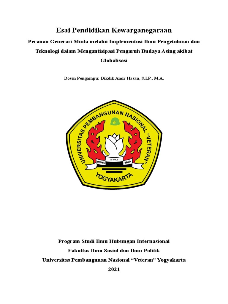 Esai Pendidikan Kewarganegaraan Kelompok 4 | PDF