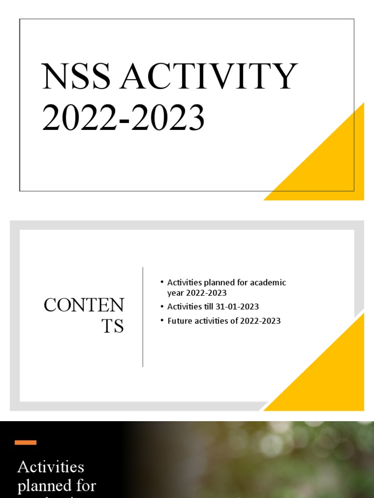 NSS Presentation.pptx | PDF