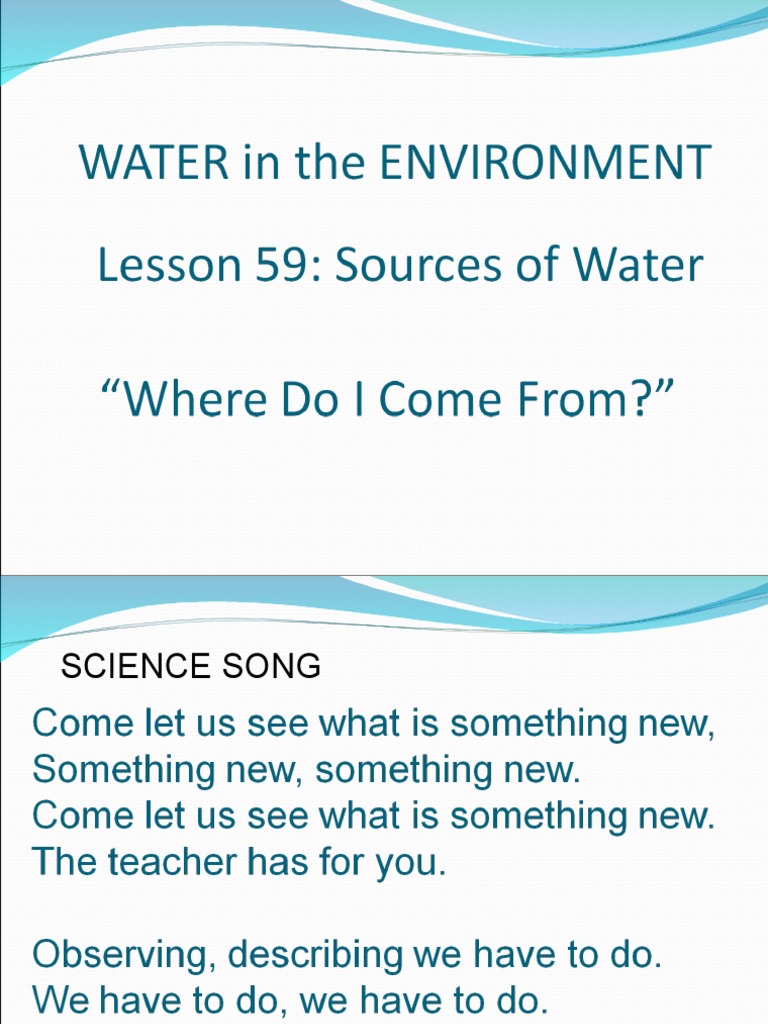 LESSON 59 WATER in The ENVIRONMENT IV | PDF