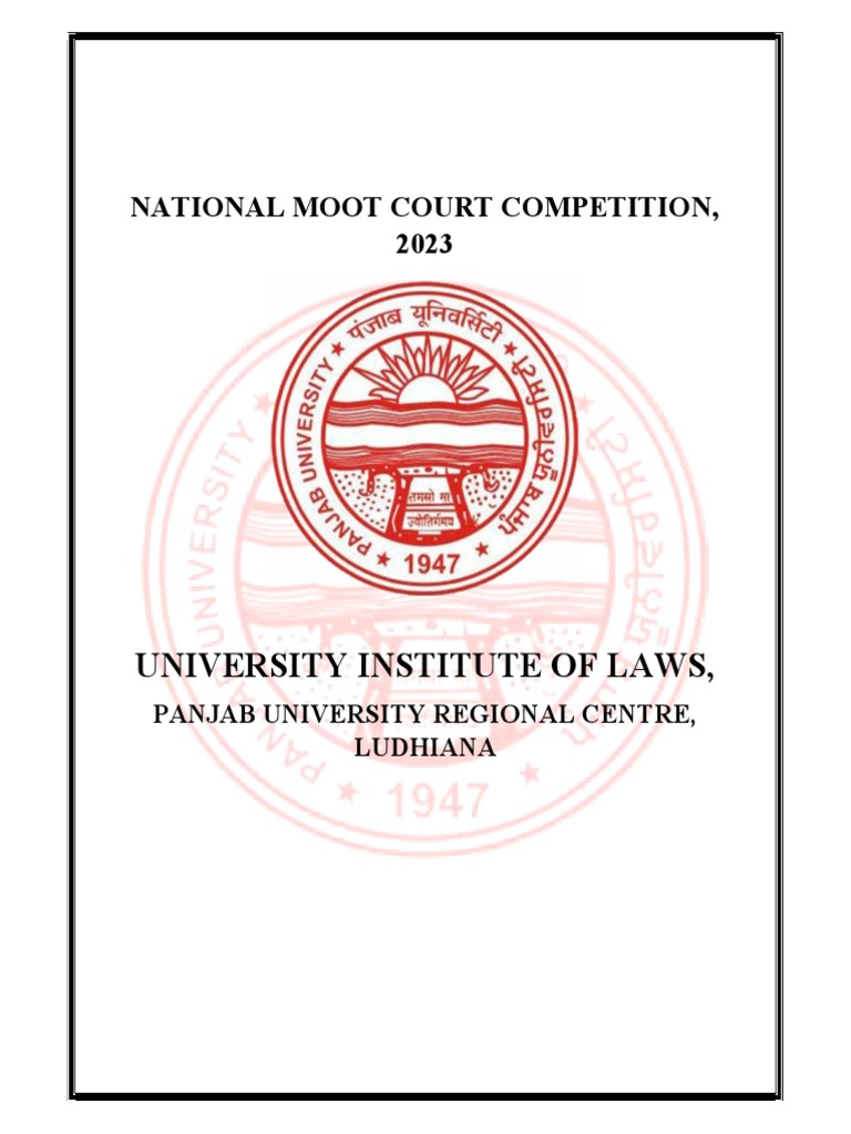 University Institute of Laws,: National Moot Court Competition, 2023 ...