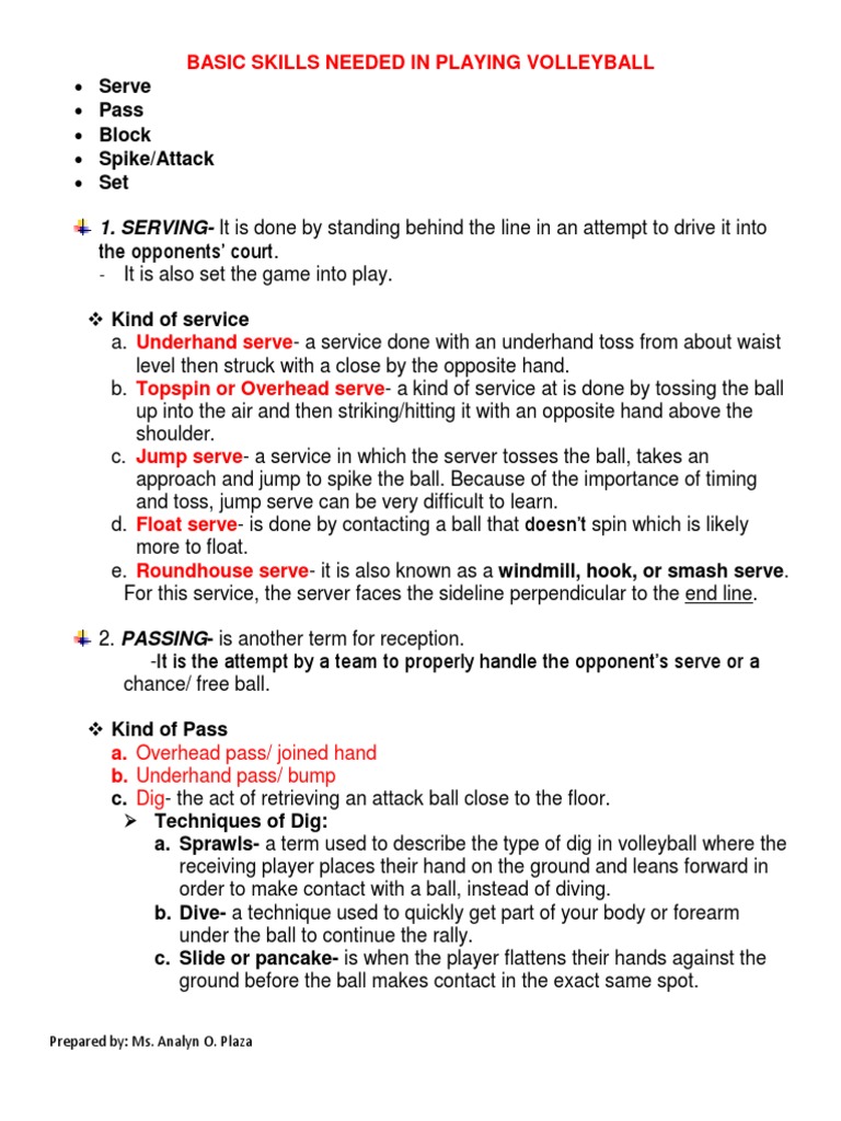 Midterm Pointers Group Games Pdf Pdf Volleyball Referee 