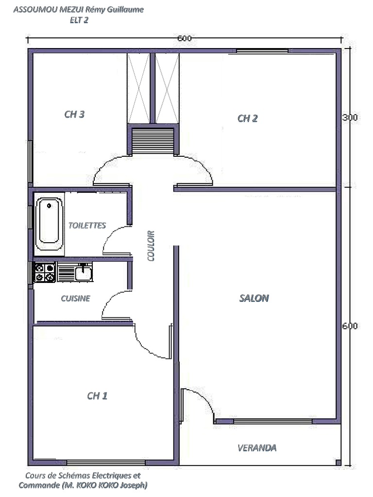 Plan Architectural D'un Appartement T4 (Schéma Électrique) | PDF